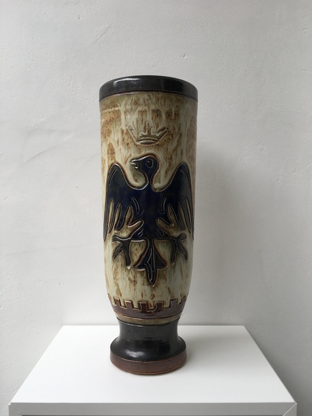 Large Vintage Studio Pottery Vase by GUERIN BOUFFIOULX Belgium - Etsy
