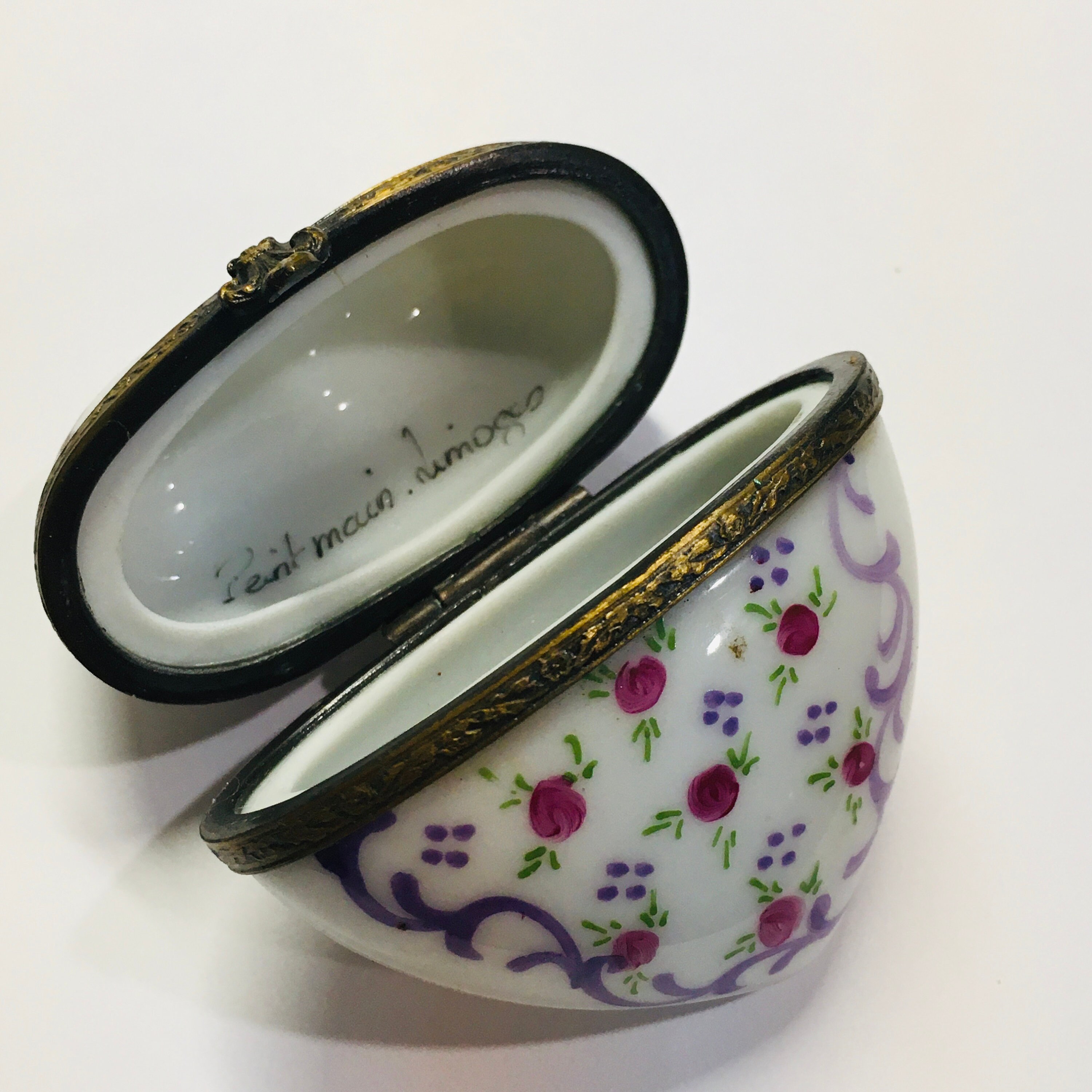 Vintage Hand Painted Limoges French Porcelain Heart Shaped Box - Etsy