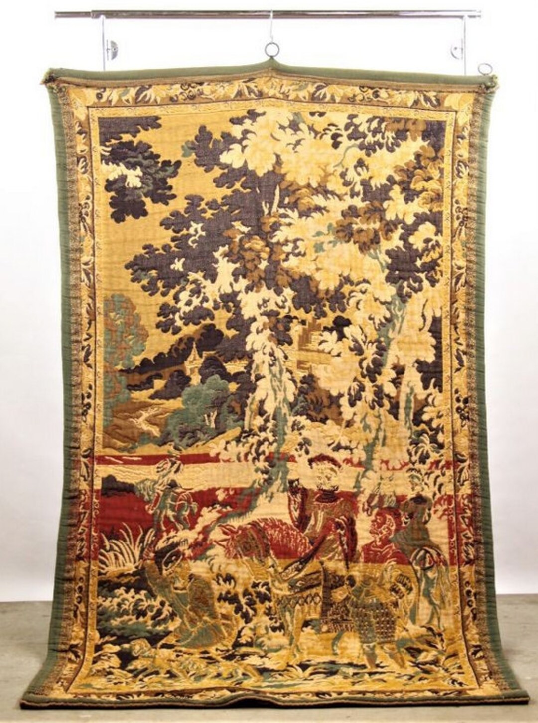 Large Museum Sized Antique Flemish Tapestry Wall Hanging Medieval ...
