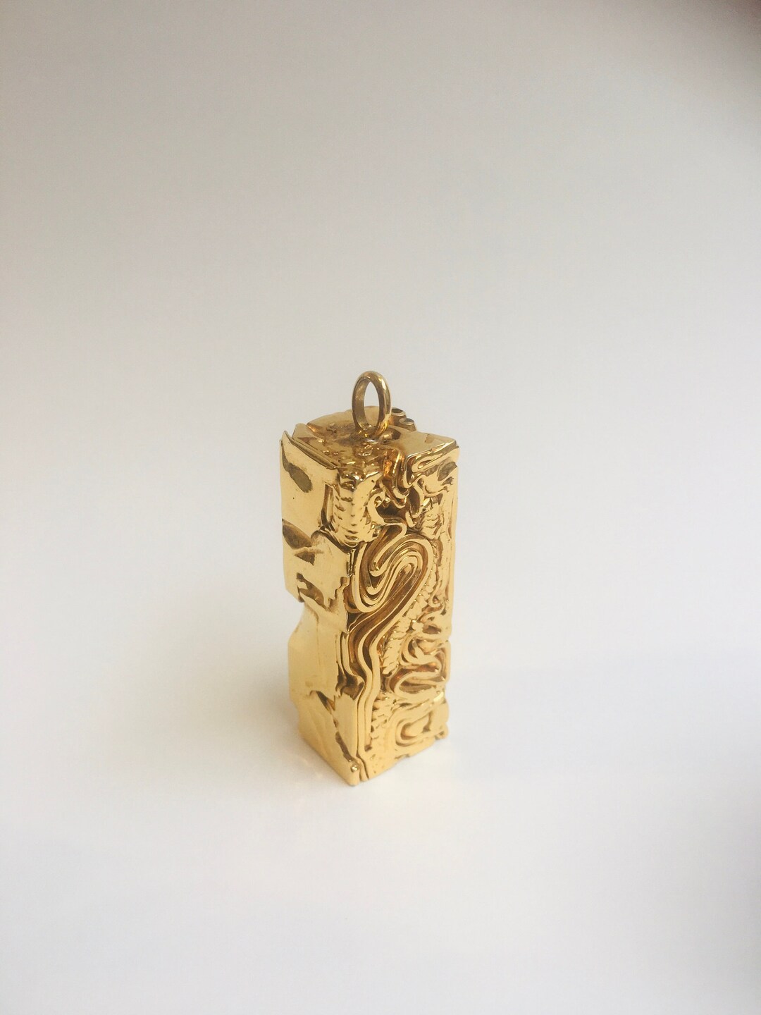 Vintage 1970's Gold CESAR BALDACCINI Compression Pendant Design French ...