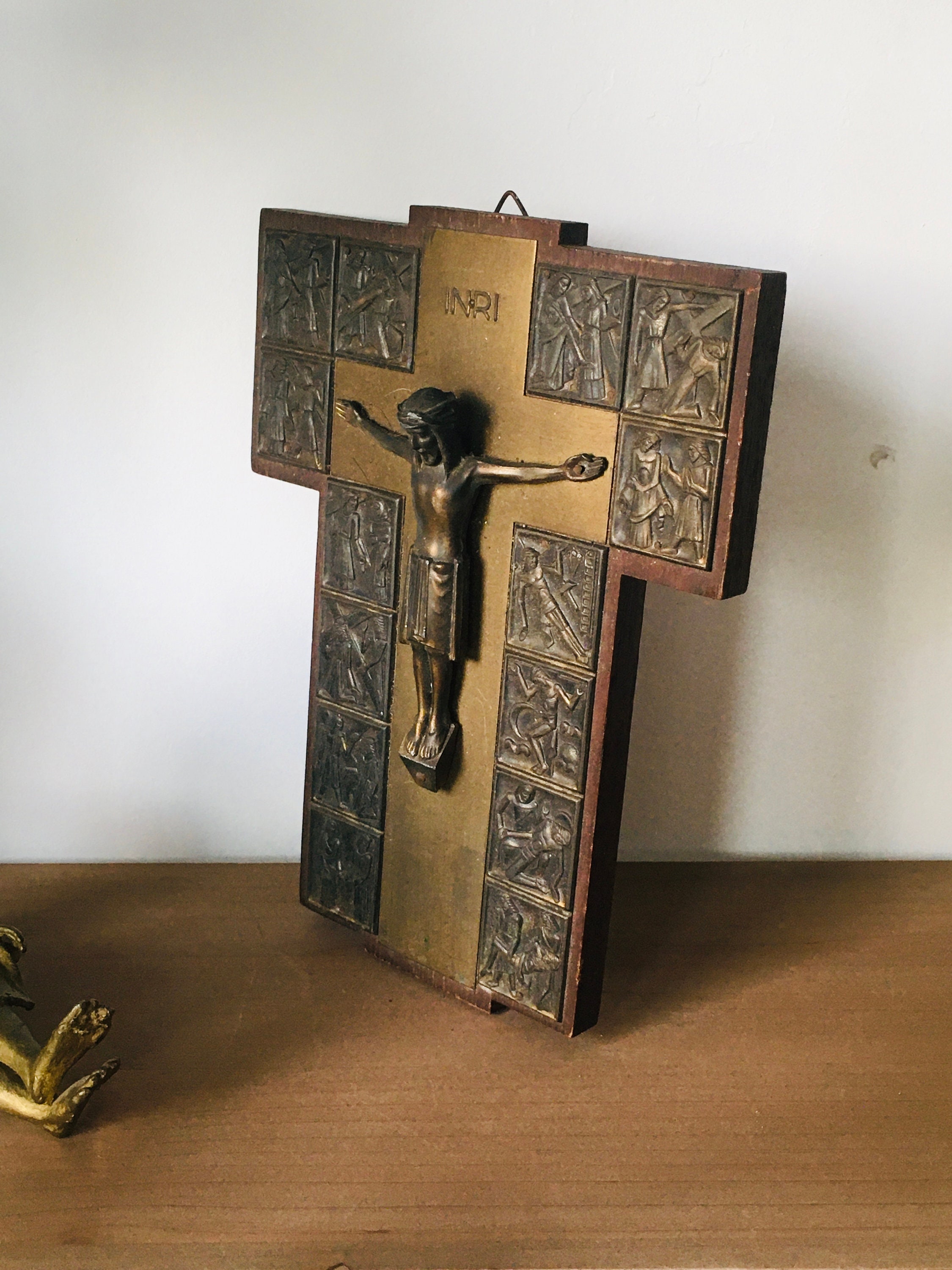 Beautiful Antique Crucifix Cross Christ Catholic Saint Brutalist 14 ...