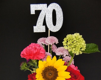 70th Birthday Centerpiece - Etsy