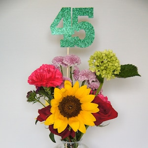 Birthday Centerpiece, 45th Anniversary, 45th Celebration, 45th Birthday ...