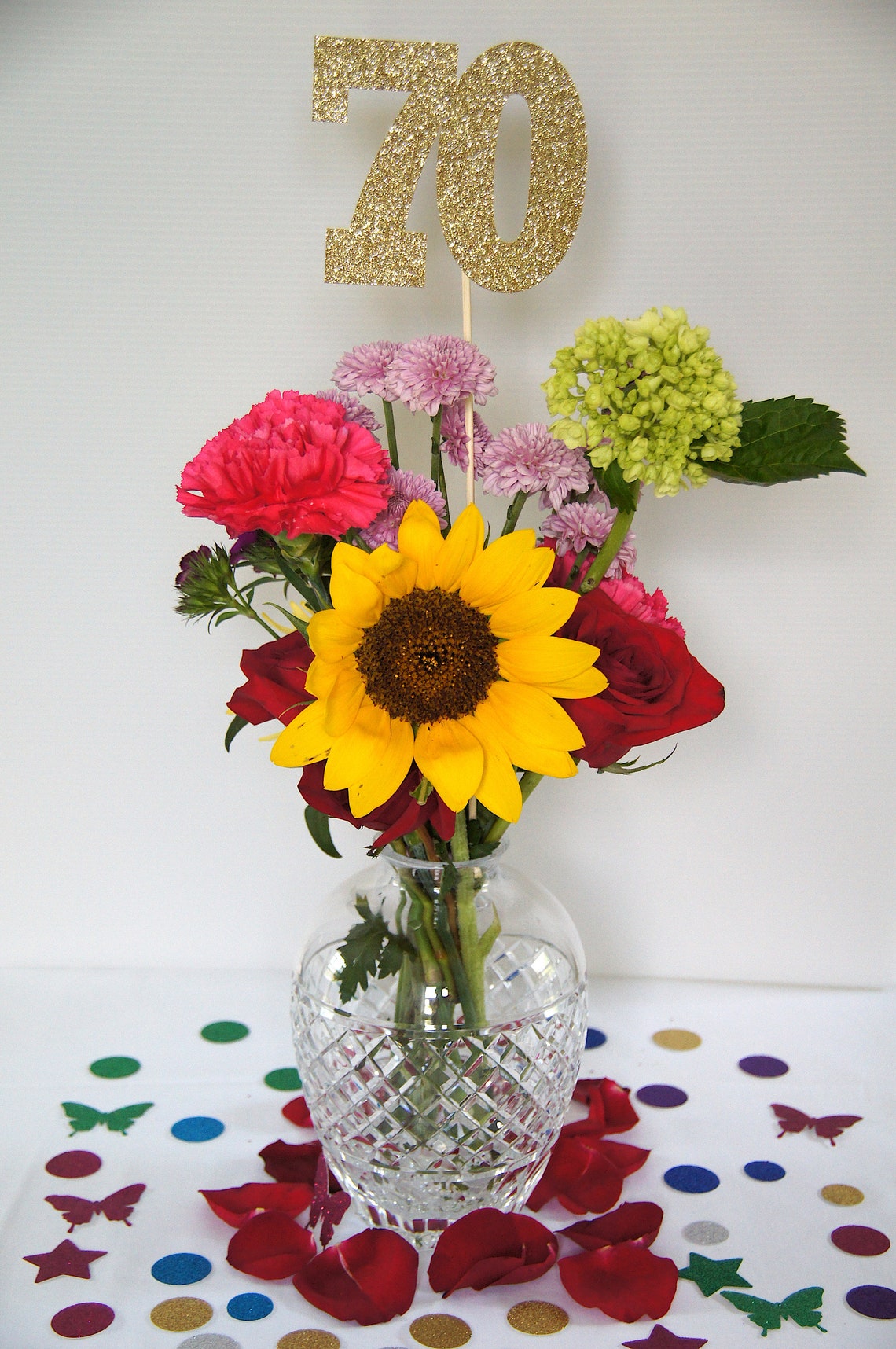 Birthday Centerpiece 70th Anniversary 70th Celebration 70th | Etsy