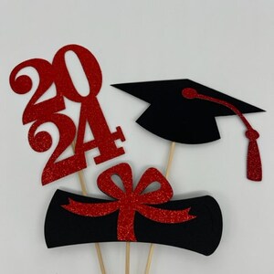 Graduation Party Decorations, 2024 Graduation Centerpieces, Grad, Cap ...