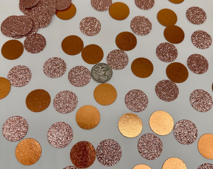 DOUBLE SIDED Rose Gold Confetti, Rose Gold Confetti, Double Sided ...