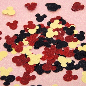 Mickey Mouse Inspired Glitter Confetti, Mickey Birthday, Mouse Ears ...