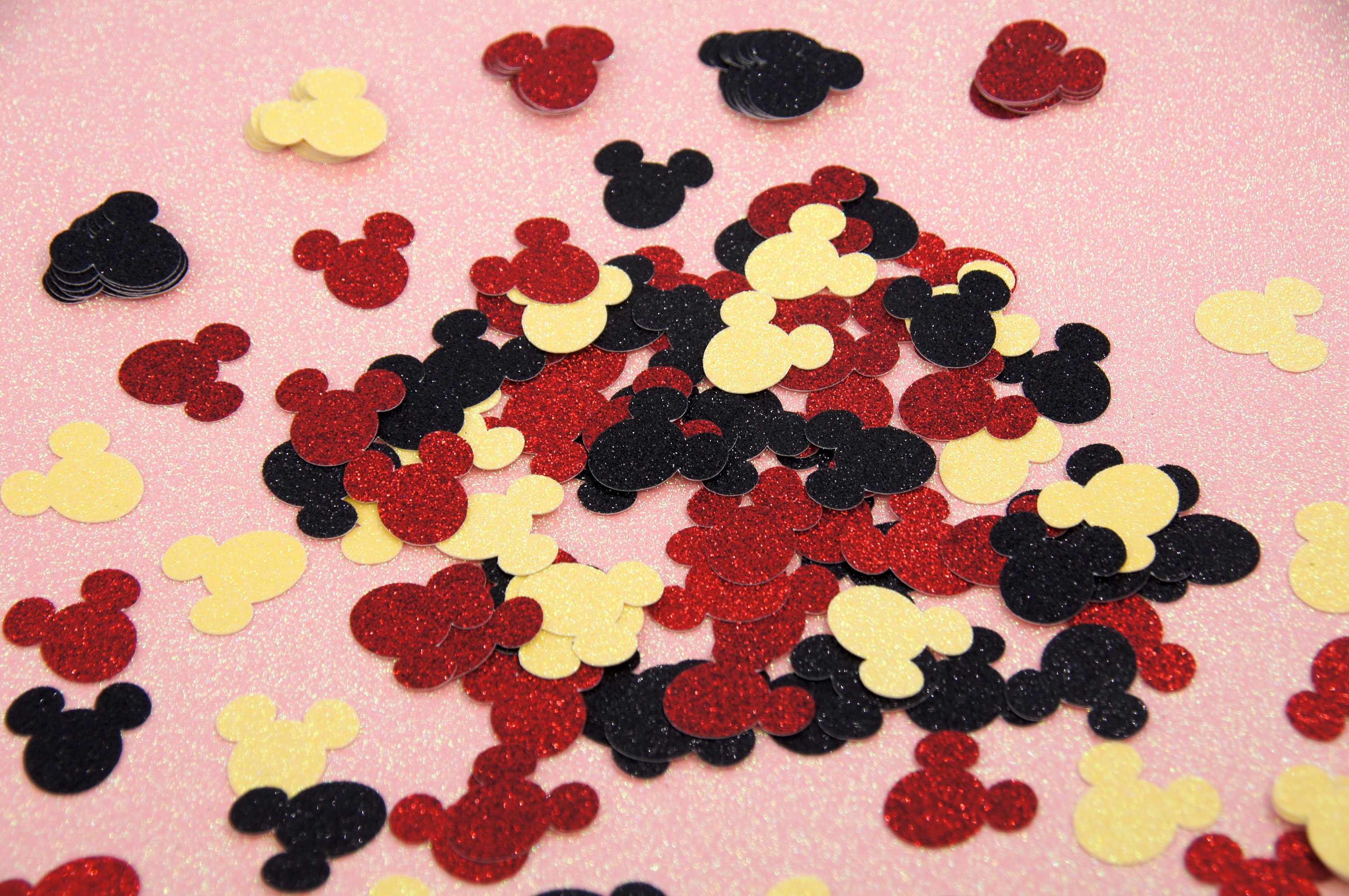 Mickey Mouse Inspired Glitter Confetti, Mickey Birthday, Mouse Ears ...