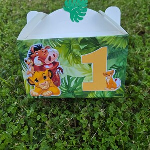 Lion King Party Favor Box, Lion King Birthday Theme, Lion King Birthday ...