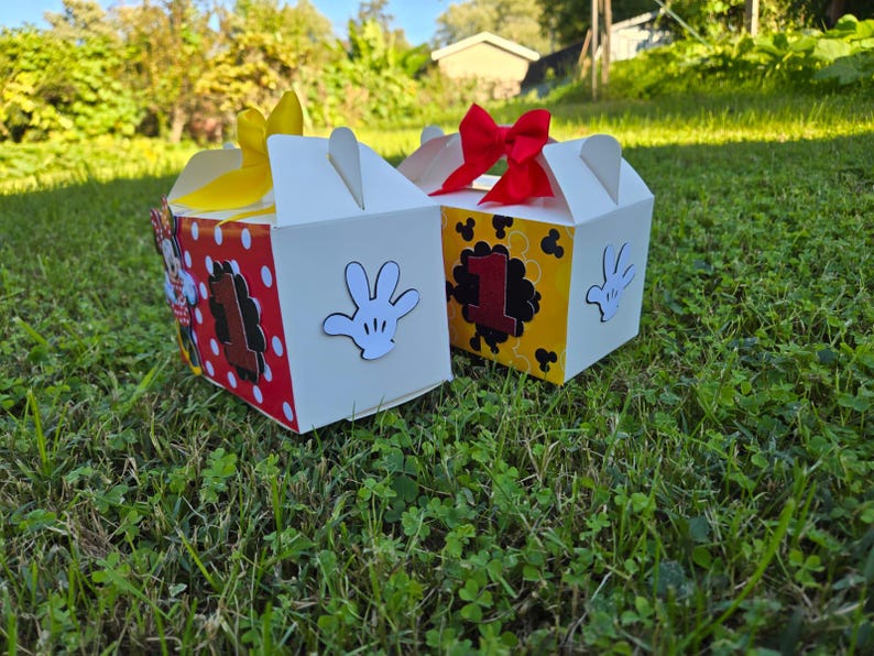 Mouse Treat Boxes Mouse Favor Box Mickey Inspired Treat Box Mouse Party ...