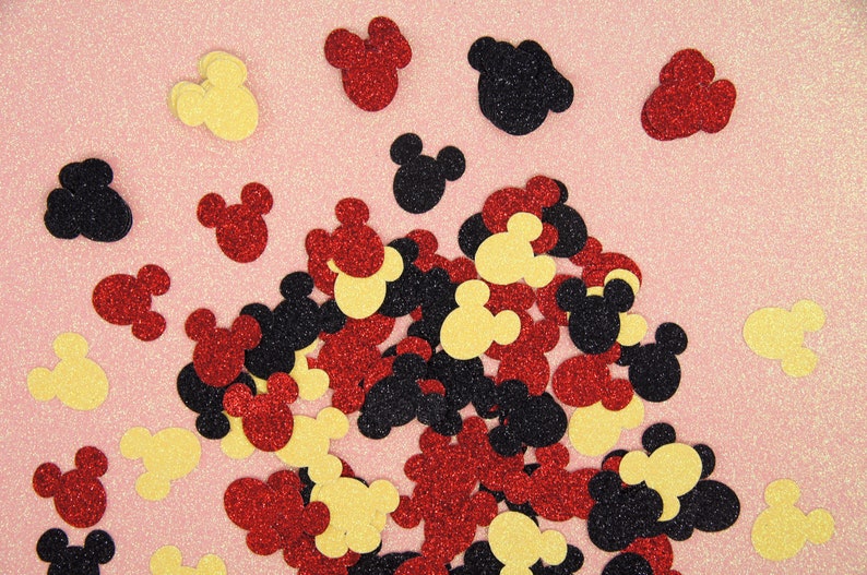 Mickey Mouse Inspired Glitter Confetti, Mickey Birthday, Mouse Ears ...