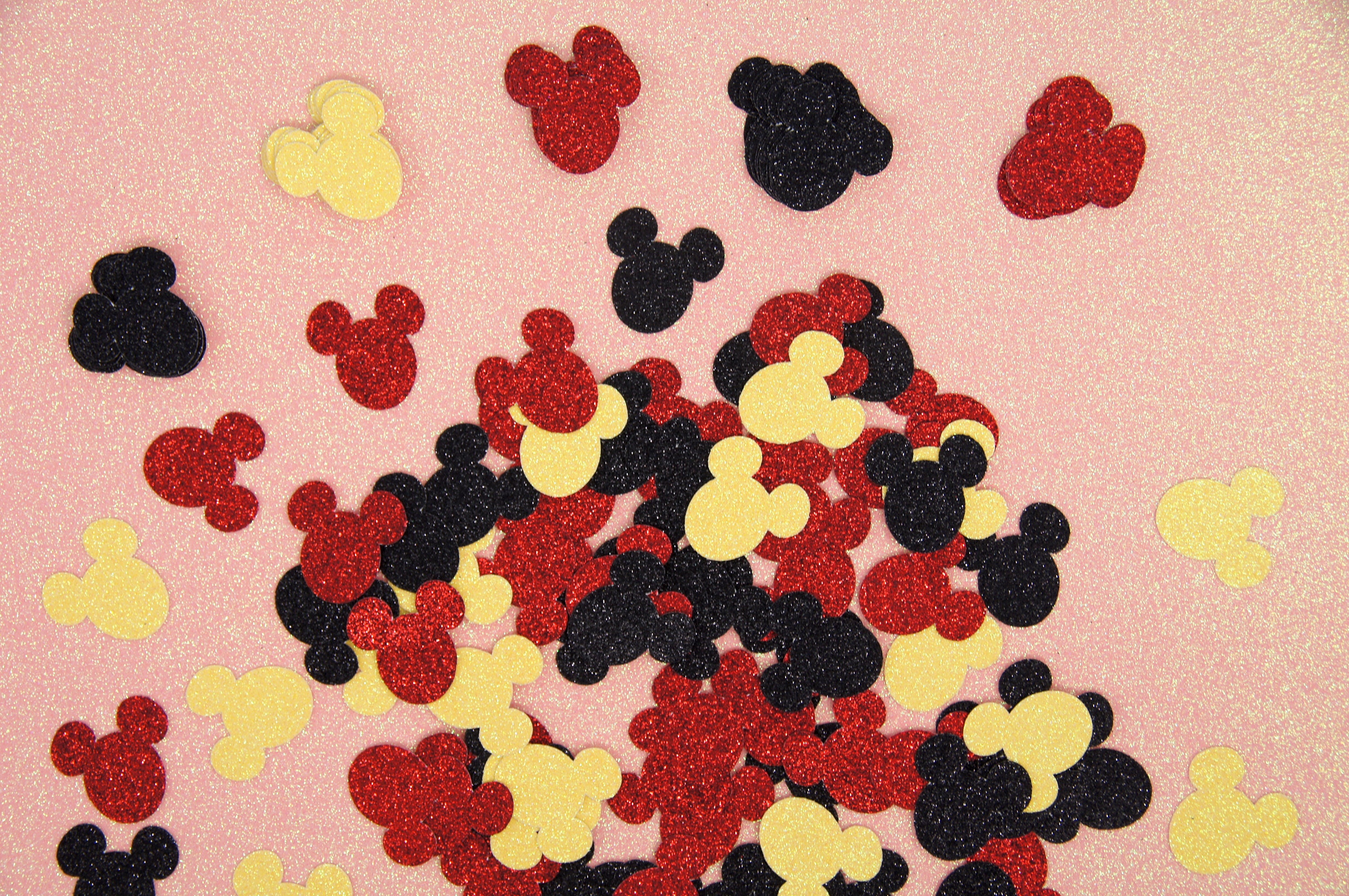 Mickey Mouse Inspired Glitter Confetti, Mickey Birthday, Mouse Ears ...