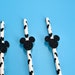 12 Mickey Mouse Straws Glitter Straws Mickey Mouse Birthday Straws ...