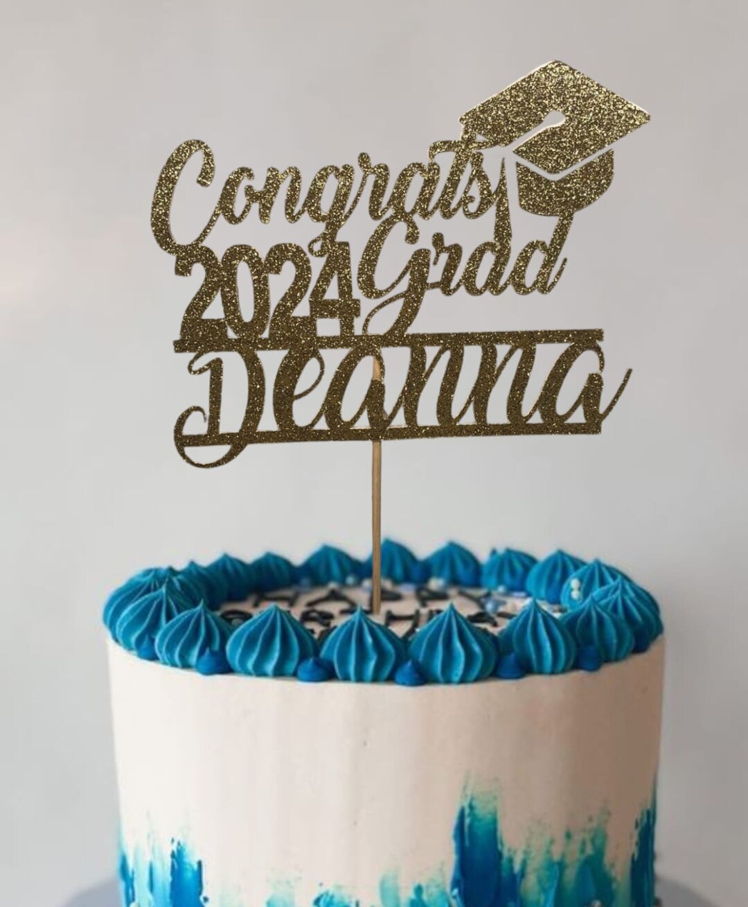 Any Name Congrats Grad 2024 , Personalized Graduation Cake Topper ...