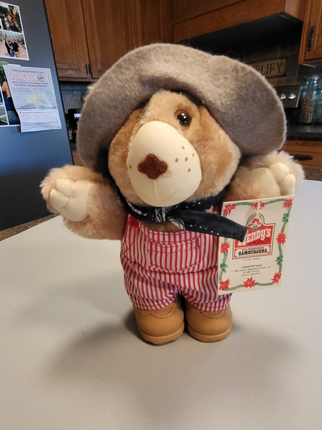 Dudley Furskin Bear - Wendy's Holiday Bear 1986 - Etsy