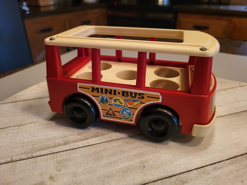 Vintage Fisher Price Mini Bus 70's / 80's - Etsy