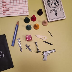 Vintage Clue Game Pieces Tokens Cards - Etsy