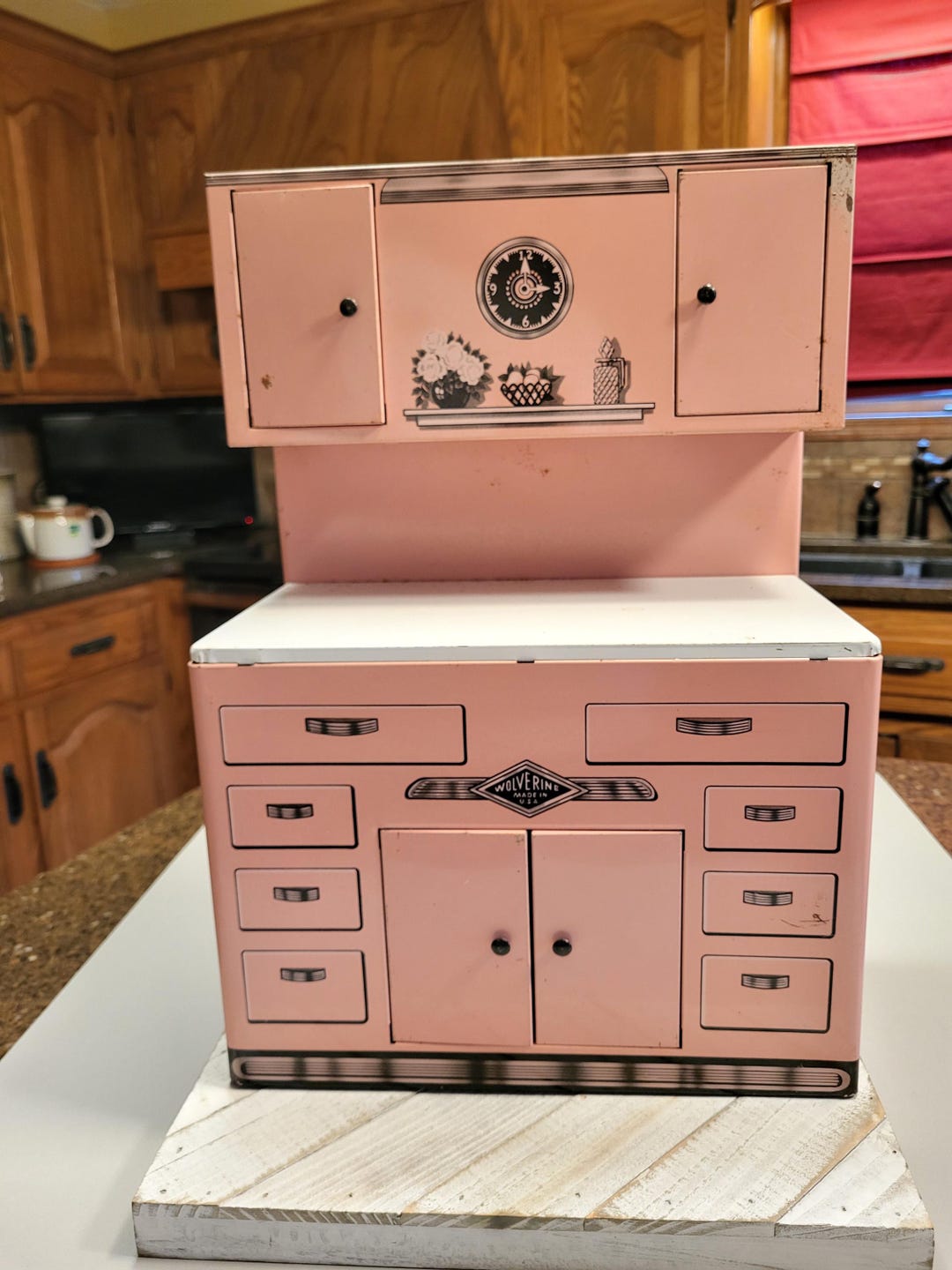 1950's Toy Wolverine - Tin-litho Kitchen Cabinet - Pink - Etsy