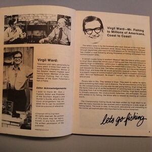 Virgil Ward Championship Fishing Guide 1972 Used - Etsy