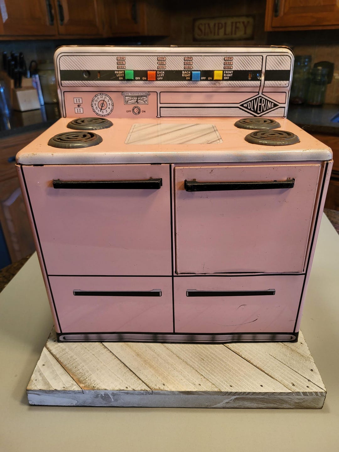 Wolverine 1950's Pink Toy Tin Litho Stove - Used Good Condition - Etsy