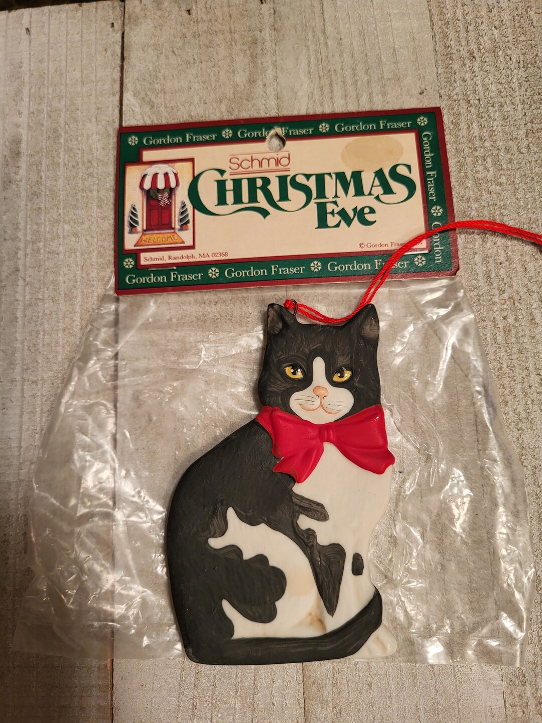 Schmid Gordon Fraser Cat Christmas Ornament Vintage 1980's - Etsy