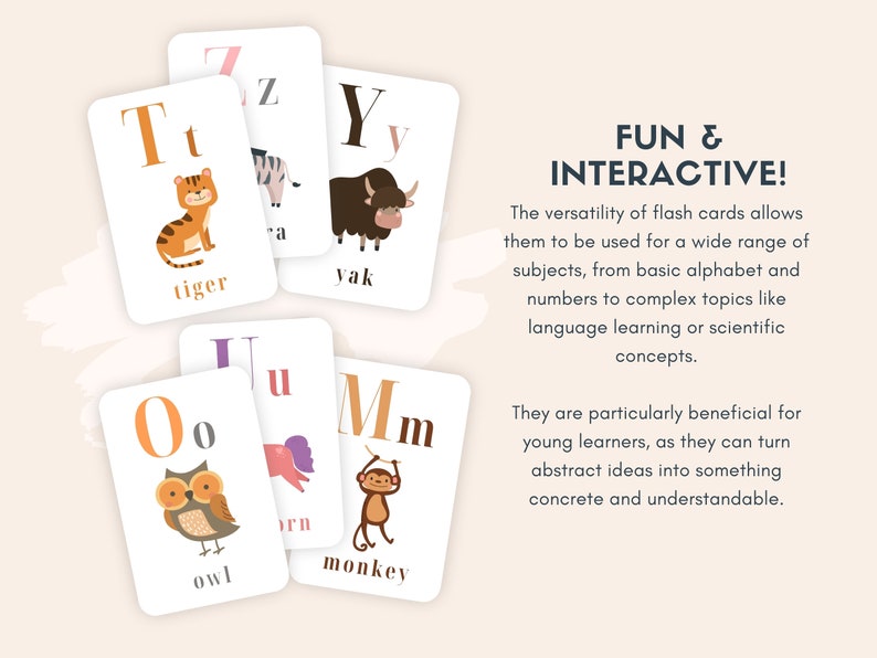 Printable Alphabet Flashcards for Preschoolers 26 Digital, Colorful ...