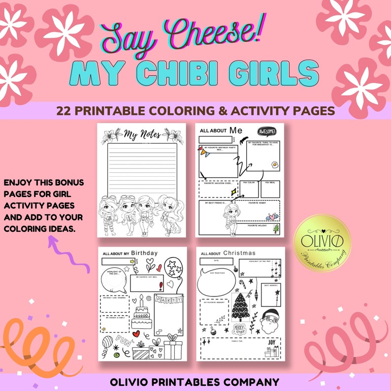 Cute Coloring Pages for Girls, Printable Coloring Pages for Kids and ...
