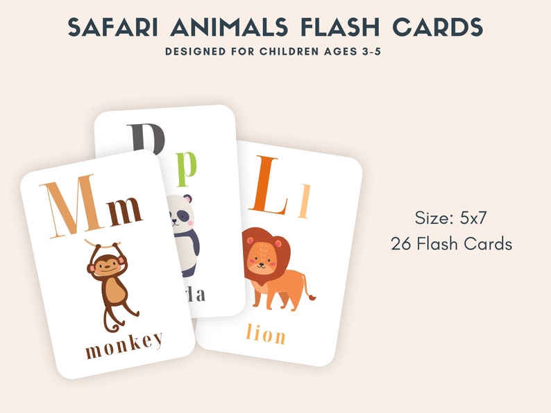 Printable Alphabet Flashcards for Preschoolers 26 Digital, Colorful ...