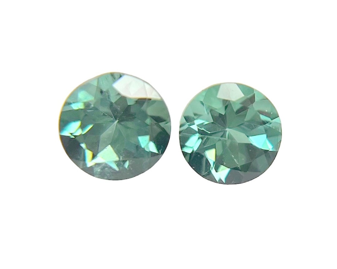 Rarest Pure Green Paraiba Color Tourmaline Pair Gemstone, Natural ...