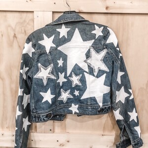 Star Painted Denim Jacket - Etsy