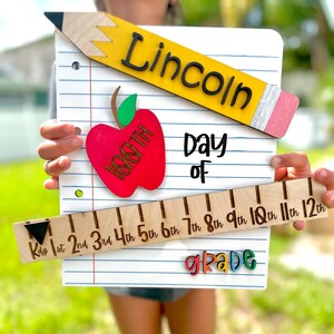 First Day of School Photo Prop, Interchangeable School Milestone, Back ...
