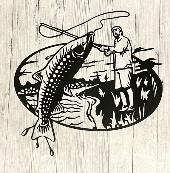 Signs Wall Décor Fly Fishing Metal Sign etna.com.pe