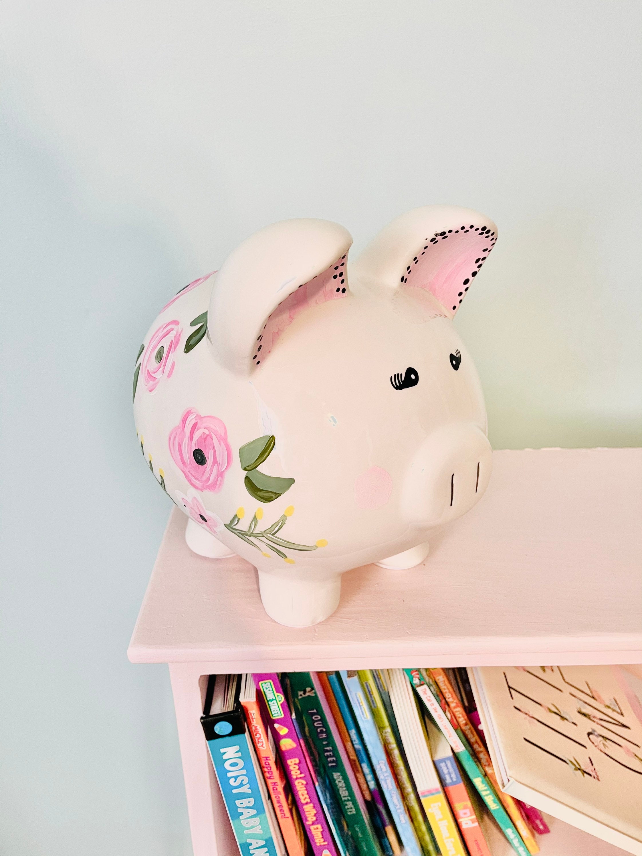 Floral Piggy Bank | Etsy