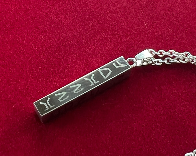 Aurebesh Custom Stainless Steel Pendant - Etsy