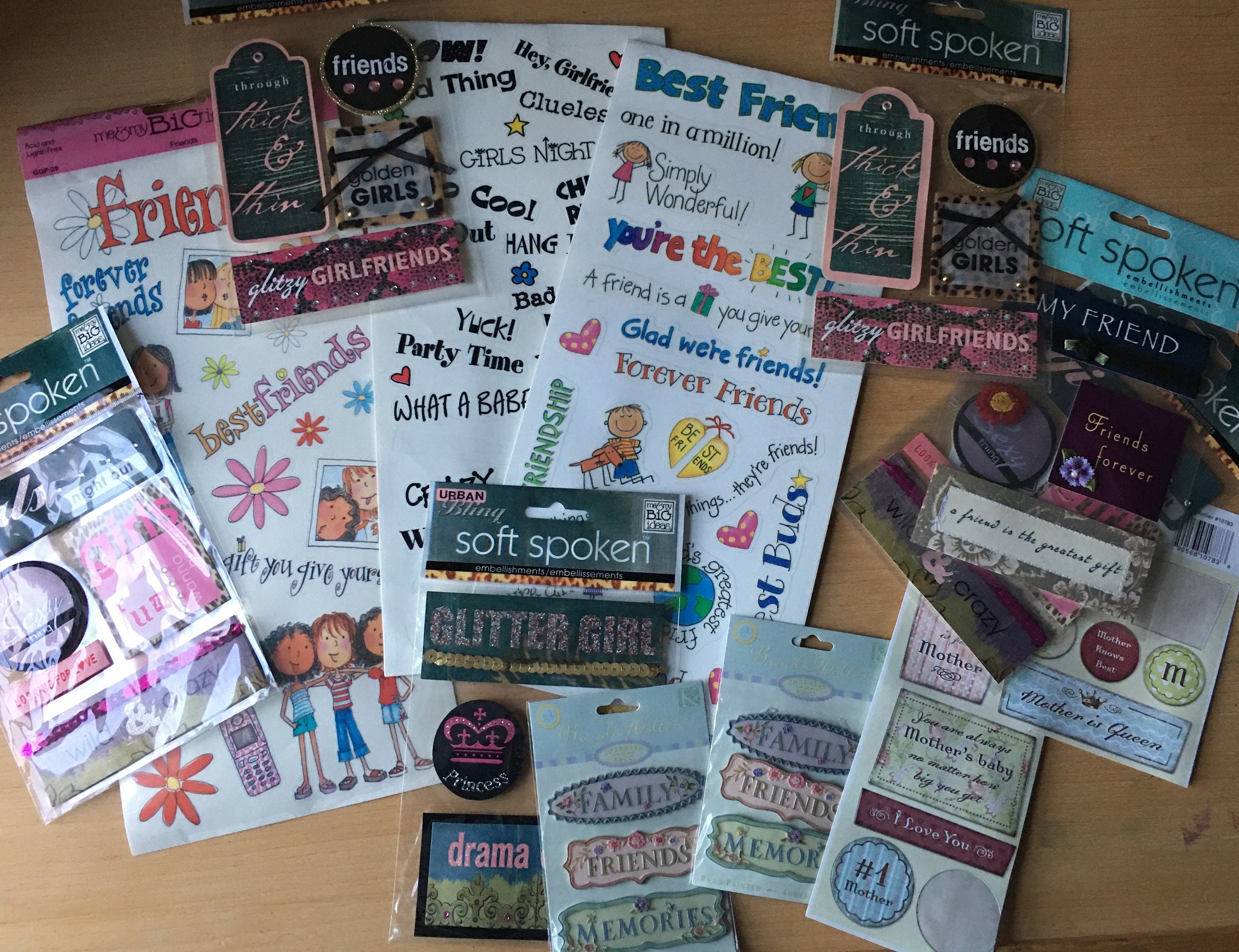 Stickers, Labels & Tags Lot of Best Friend Scrapbooking Stickers Paper ...