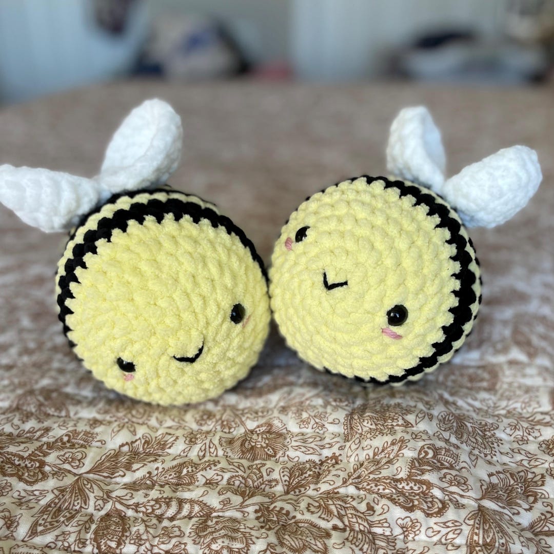 Crochet Bumble Bee Stuffie / Amigurumi Bee Stuffed Animal / Christmas ...