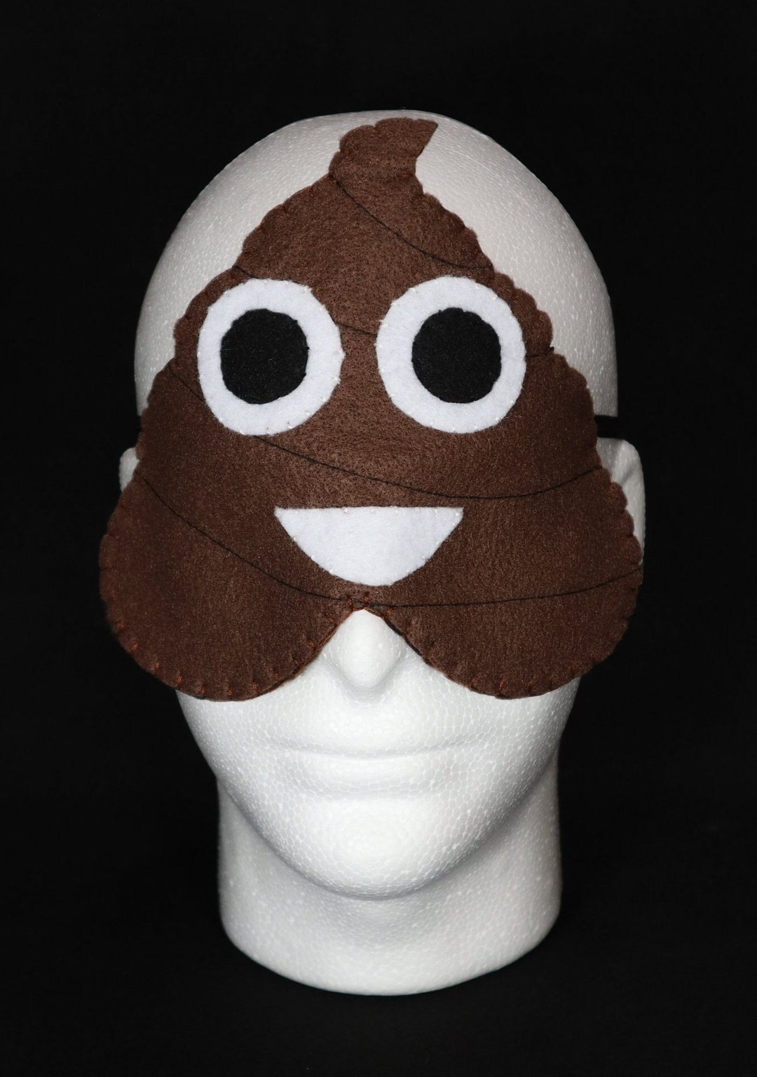 Hand Stitched Poo Emoji Adult Size Sleep Mask - Etsy