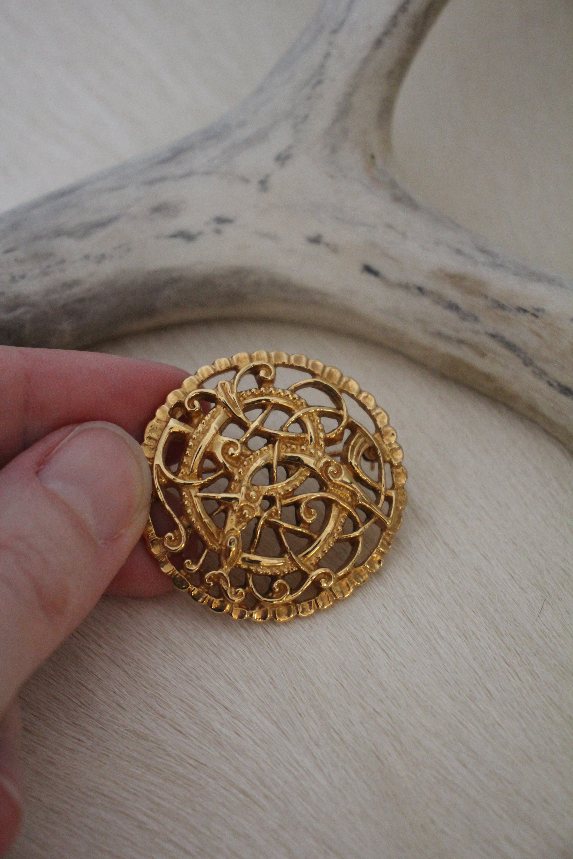 Viking Anglo-saxon Copy of Pitney Brooch Gold Plated British - Etsy