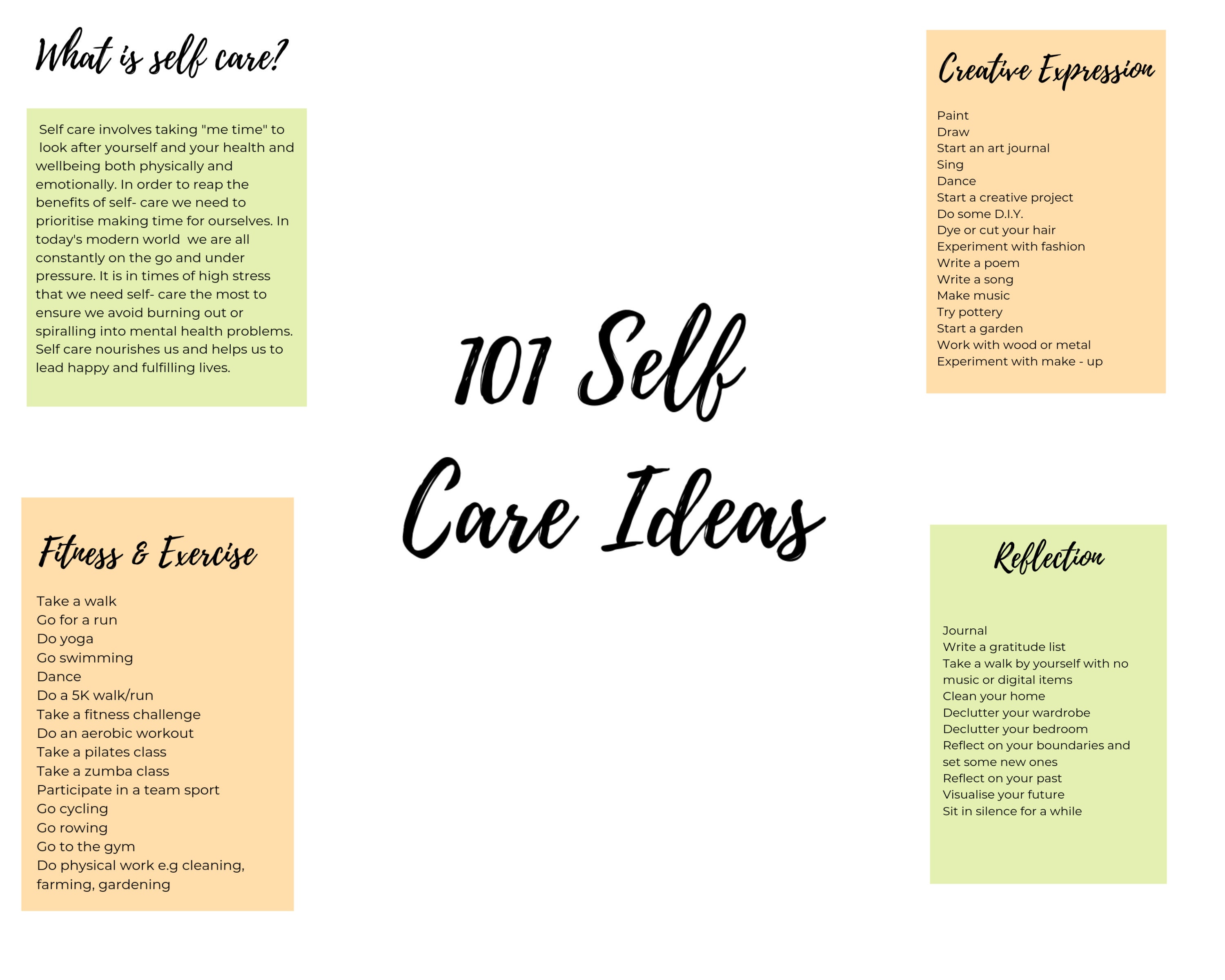 Self Care Workbook - A Printable PDF Mental Health Workbook Including ...