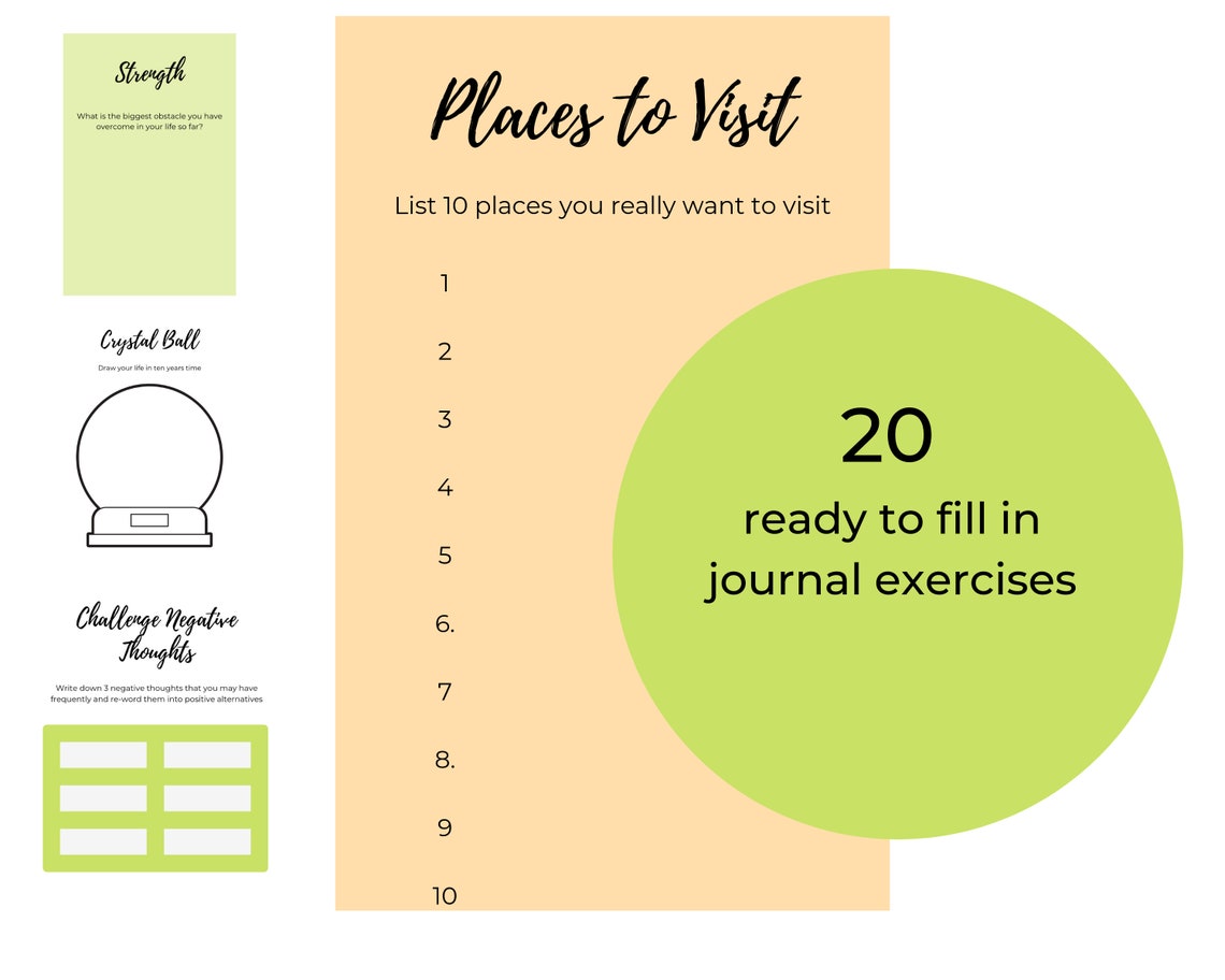 Self Care Workbook - A Printable PDF Mental Health Workbook Including ...