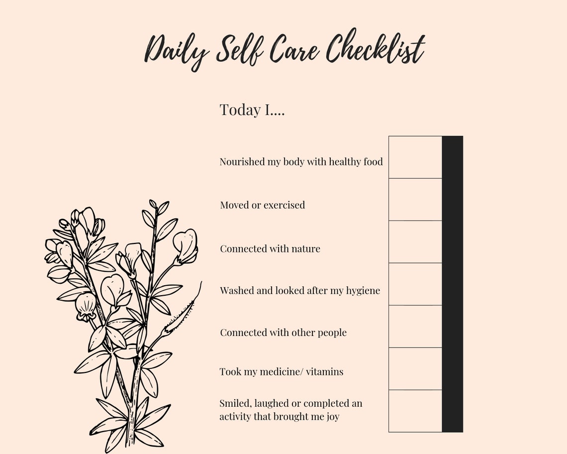 Self Care Workbook - A Printable PDF Mental Health Workbook Including ...