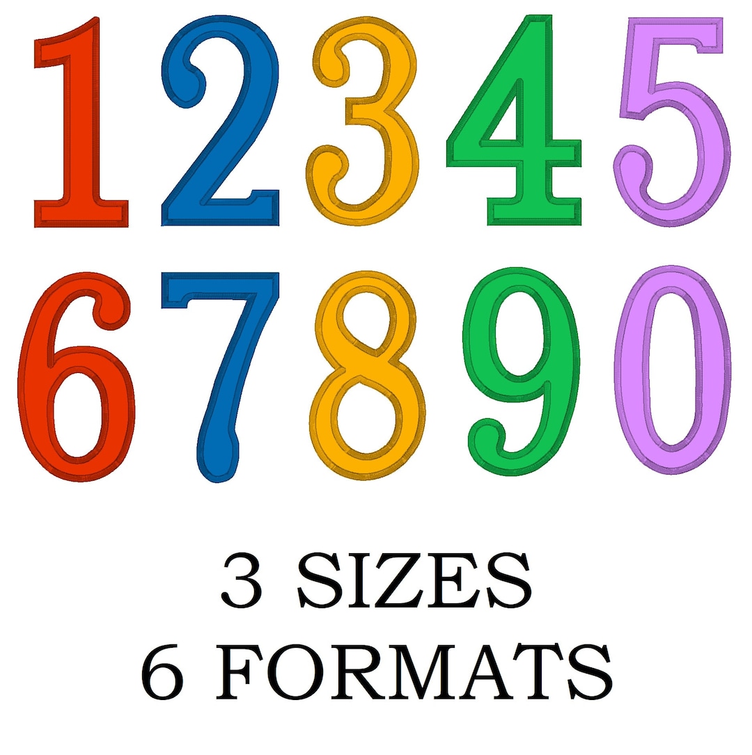 Embroidery Design File - Typewriter Applique - Numbers Only - Dst, Exp ...
