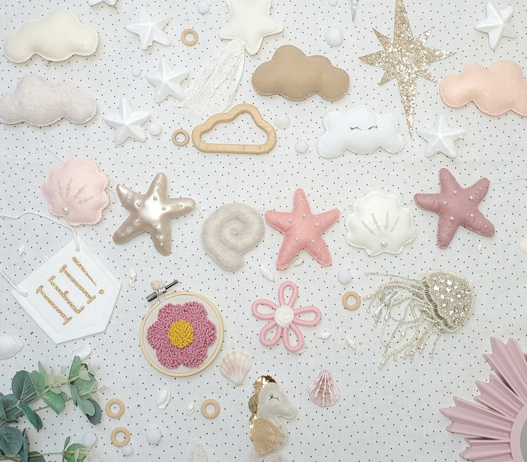 Under the Sea Shell Garland. Felt Ocean Bunting. Nursery Neutral Banner ...