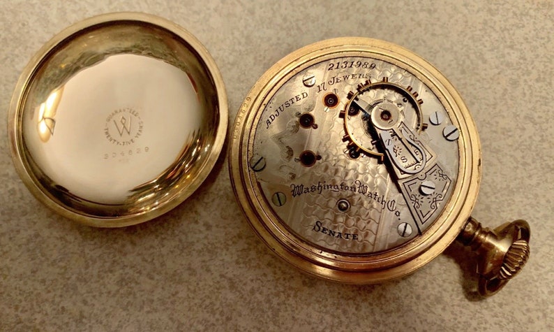 Washington Watch Co. 18sz. 17j Senate Pocket Watch Railroad Grade - Etsy