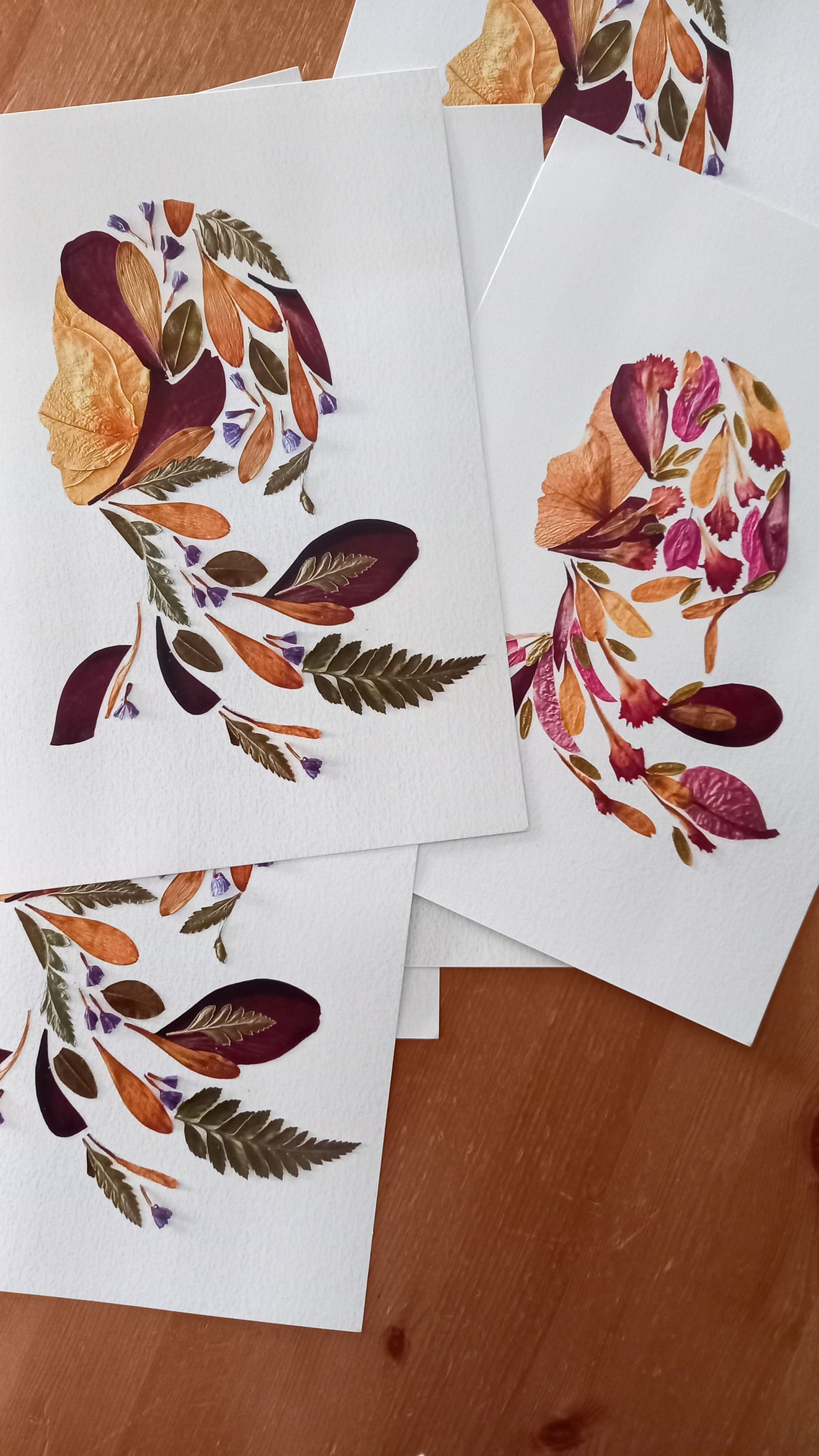 PRINT. Floral Hijab B. Pressed Flower Art. A4 Size. - Etsy