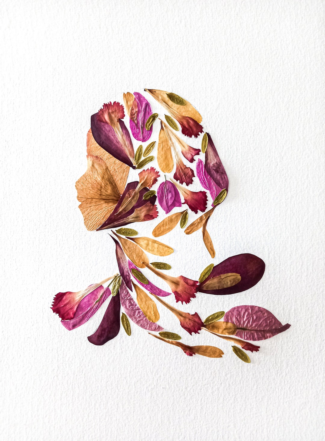 PRINT. Floral Hijab B. Pressed Flower Art. A4 Size. - Etsy