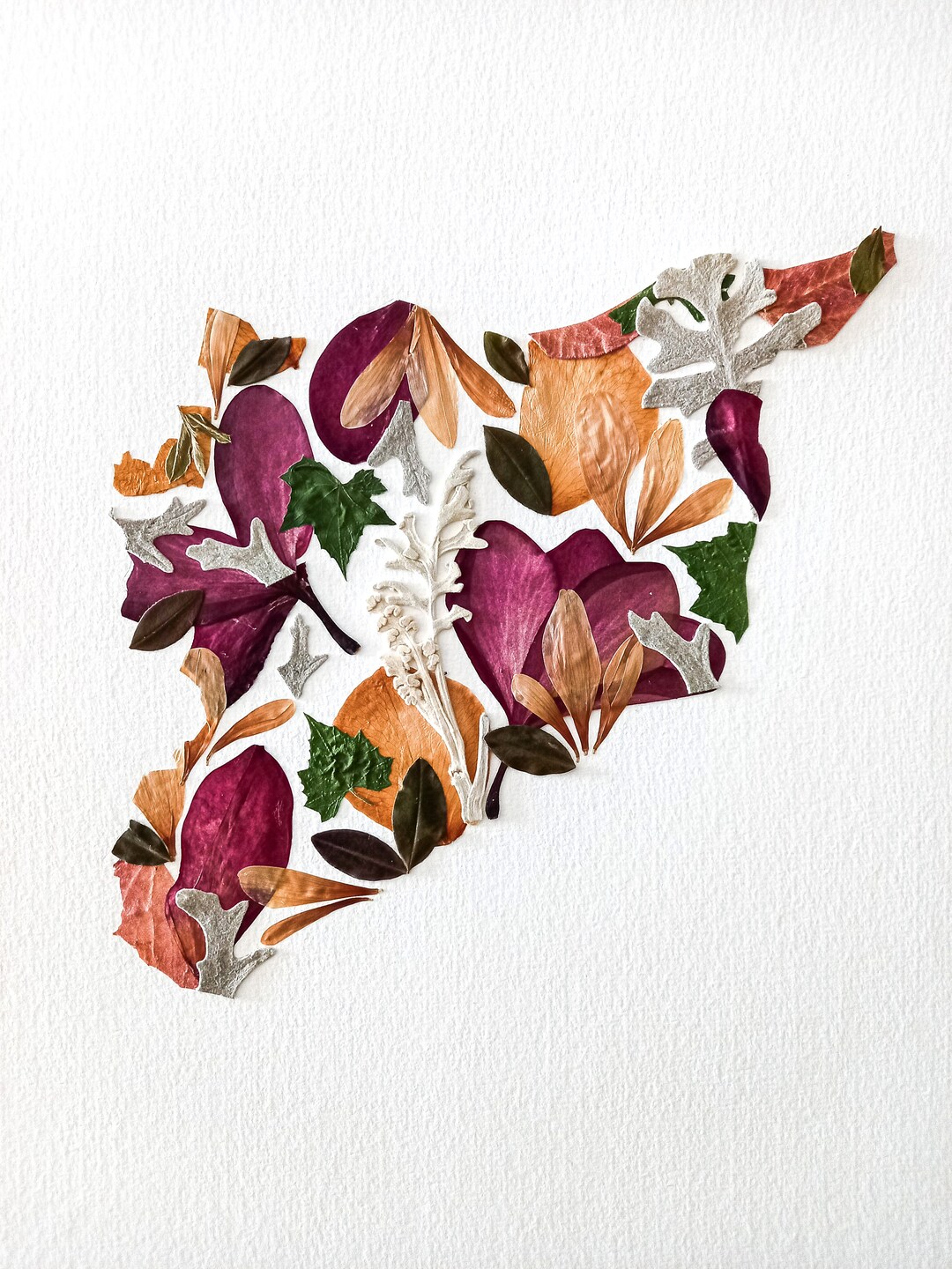 PRINT. Map of Syria. Pressed Flower Art. A4 Size. - Etsy