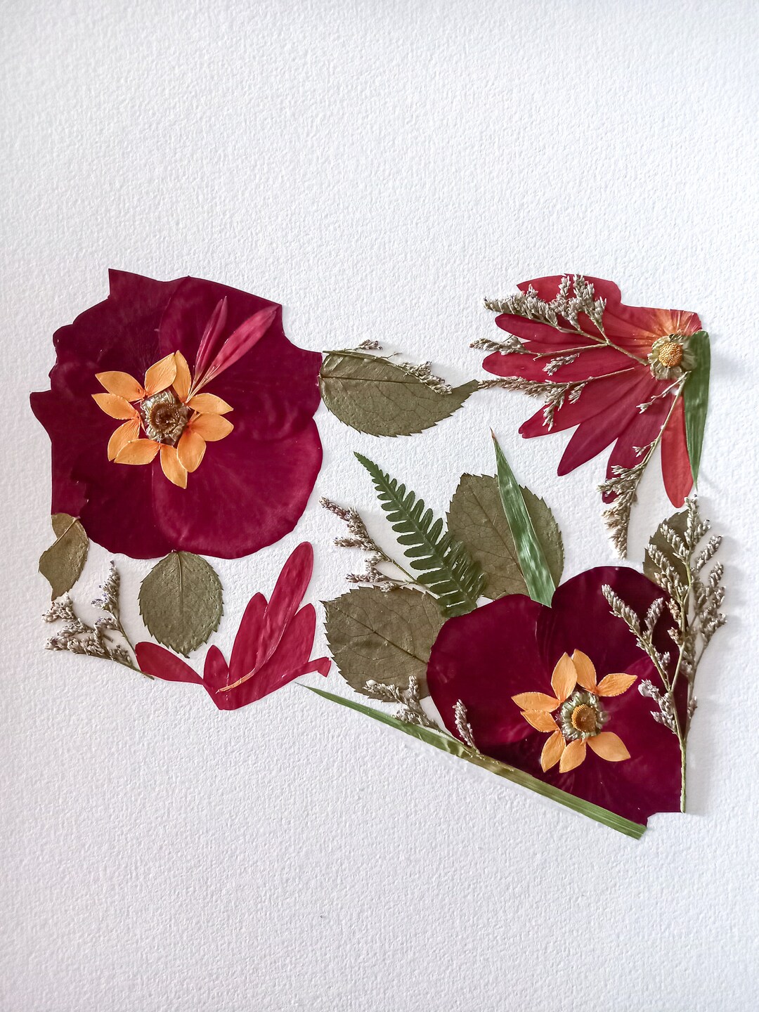 REAL Pressed Flower Art. Map of Libya on A4 White Paper. - Etsy