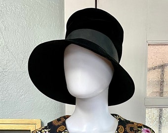Black Velvet Bucket Hat - Etsy