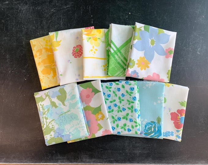 Fat Quarter Sheet Bundle/retro Sheets/vintage Fabric Bundle for ...